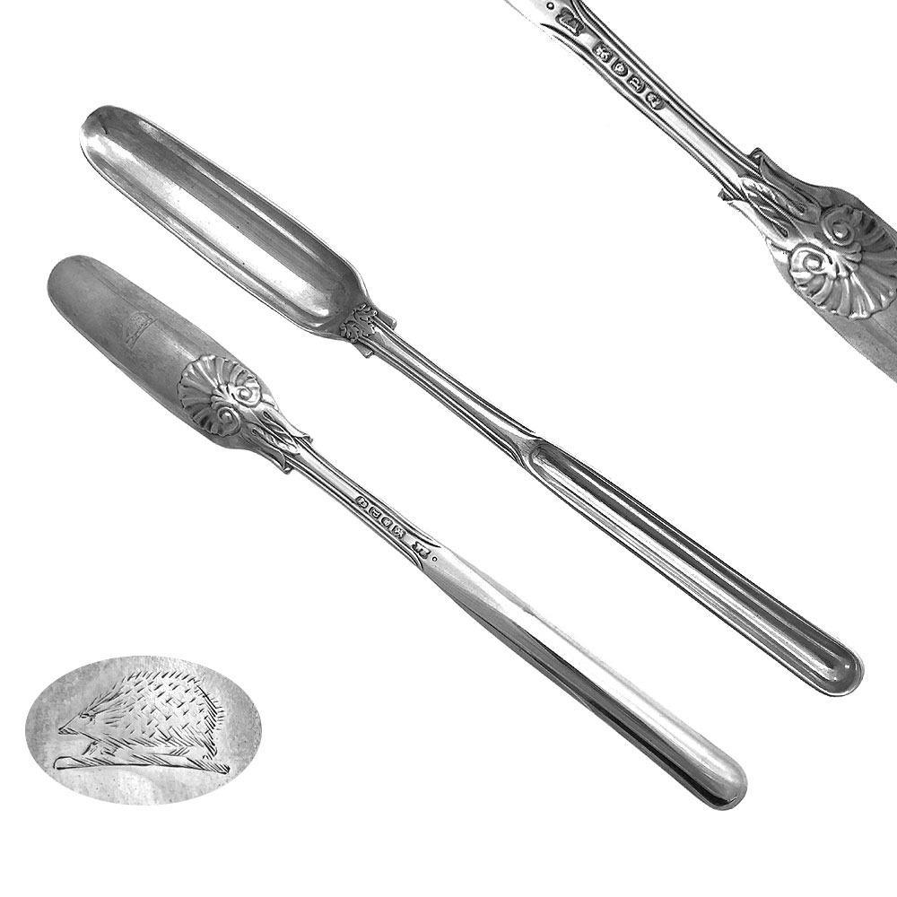 Antique Silver Marrow Scoop 1830